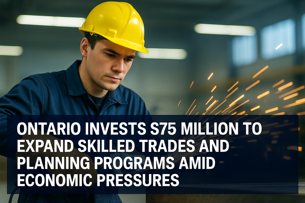 Ontario invests $75 million to expand skilled trades and planning ...